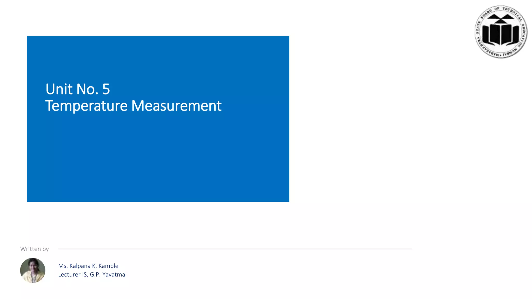 Temperature Measurement | PPT