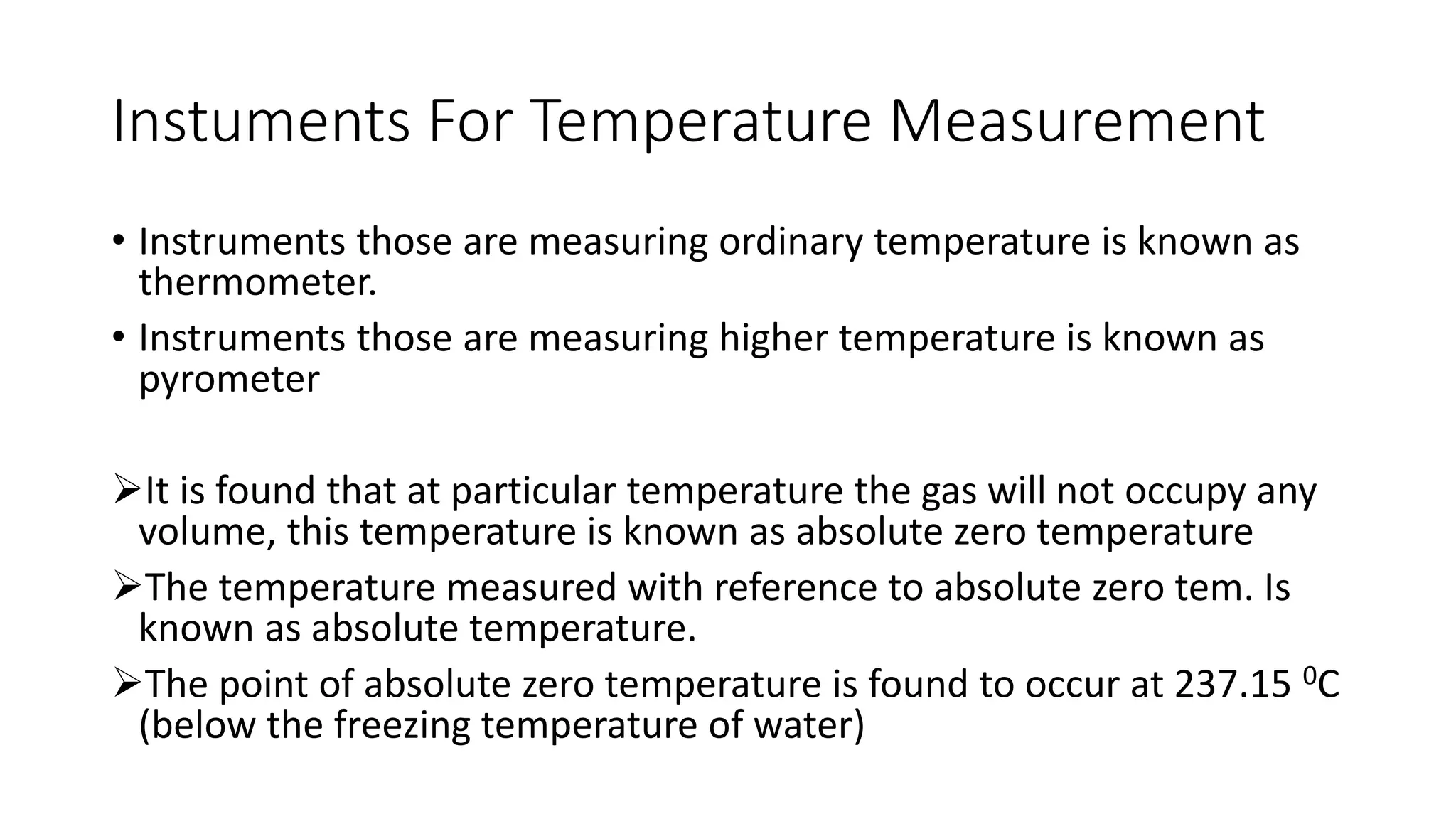 Temperature Measurement | PPTX