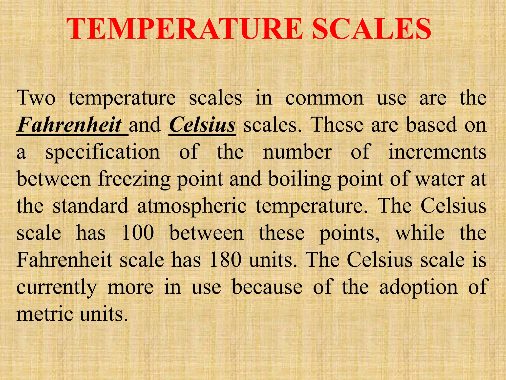 TEMPERATURE MEASUREMENTS.pptx . | PPTX