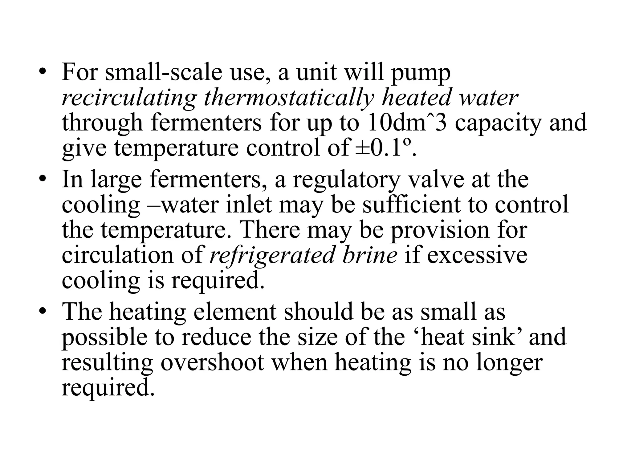 Temperature measurement and control in bioreactor | PPTX