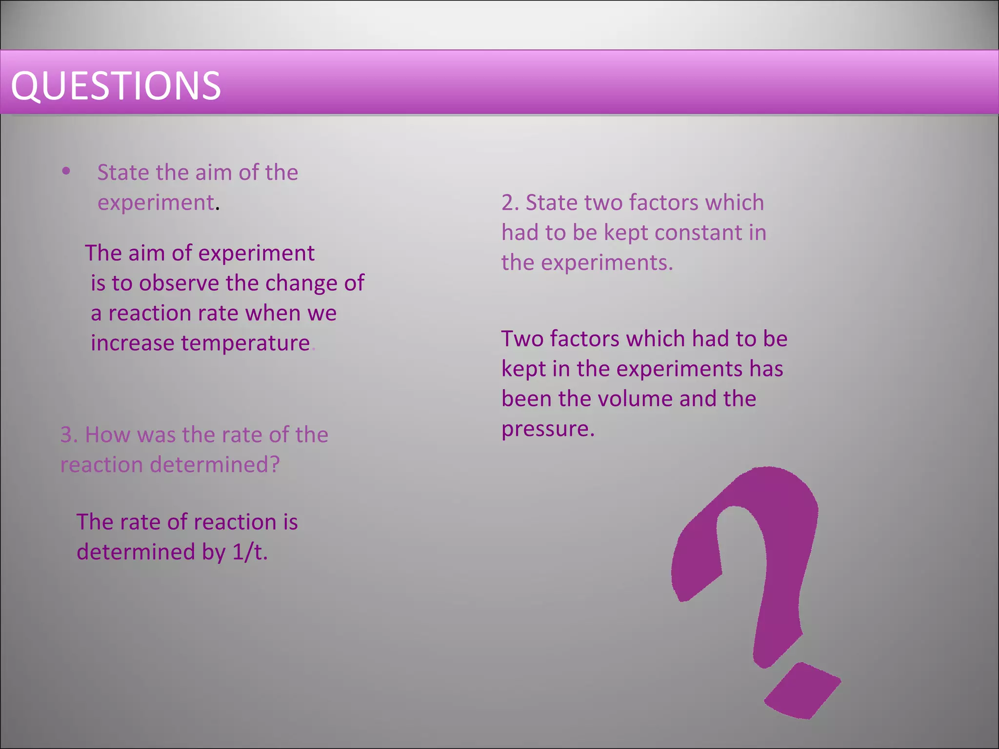 Temperature reaction rate | PPT