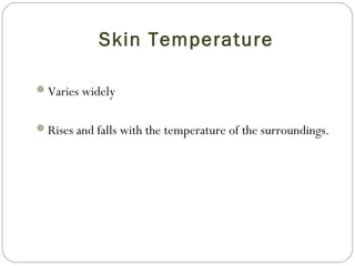 Temperature regulation by skin | PPT