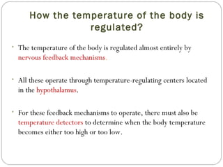 Temperature regulation by skin | PPT
