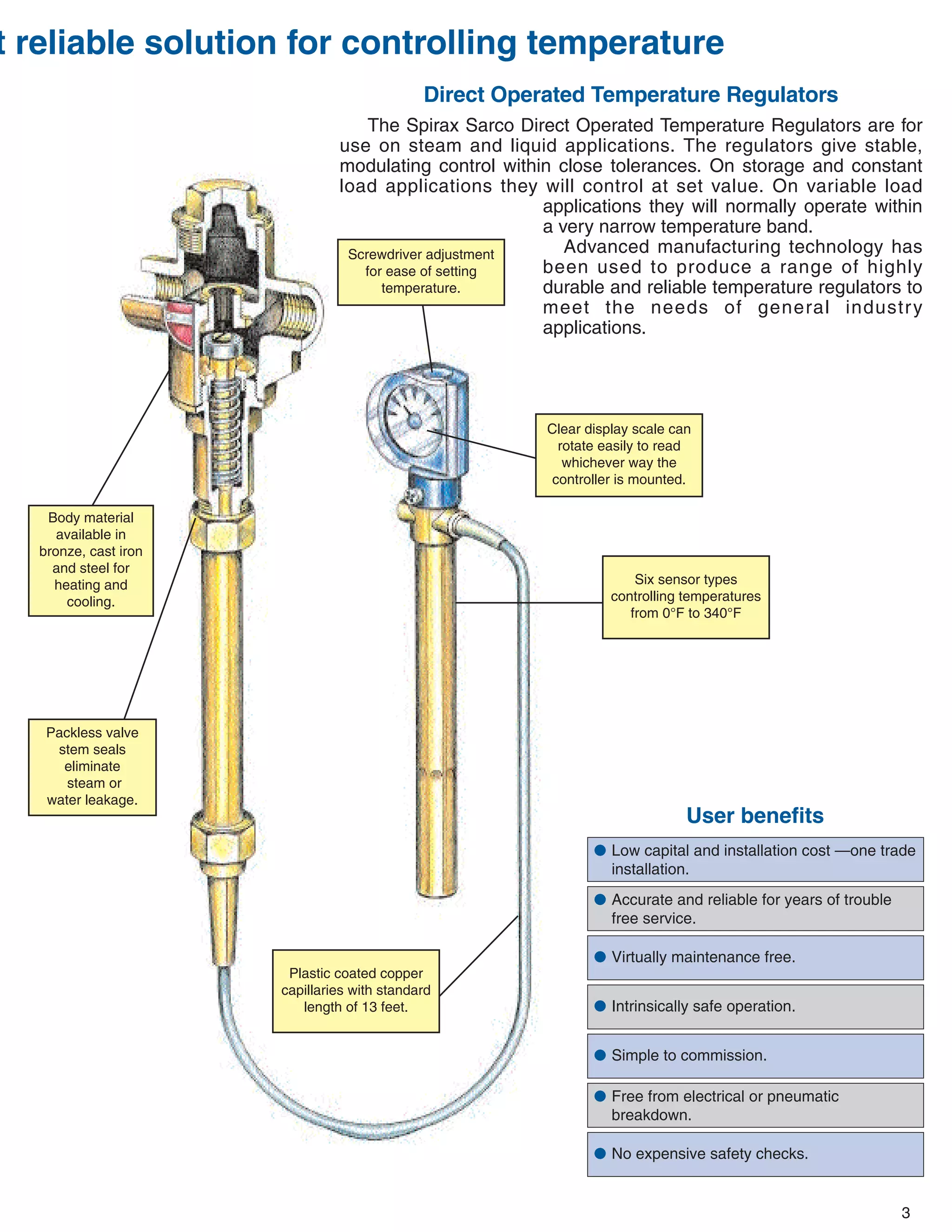 Direct Operated Temperature Regulators | PDF