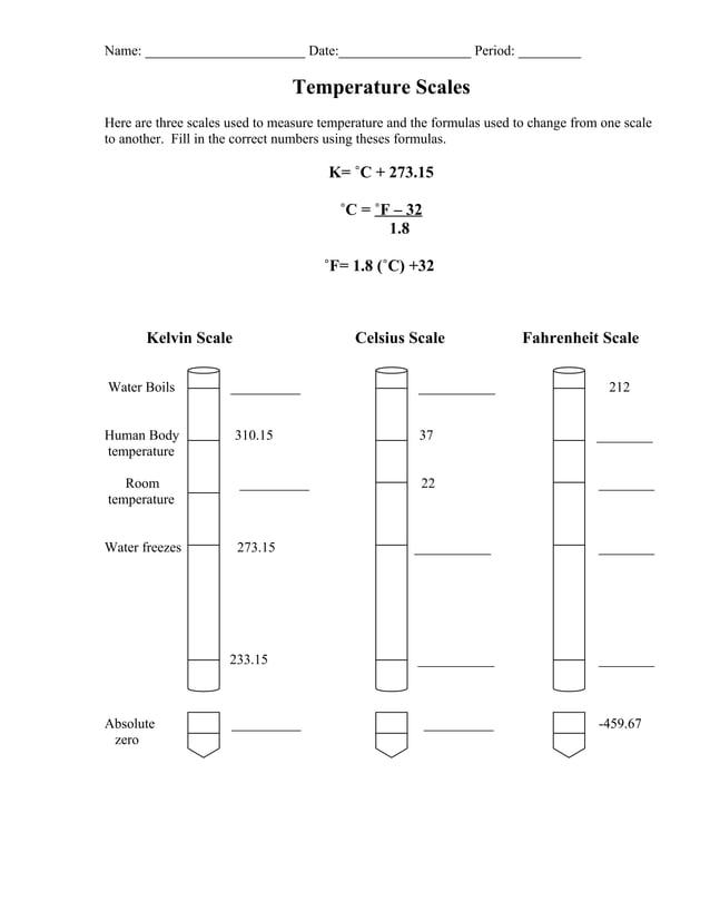 Temperature Scales | PDF
