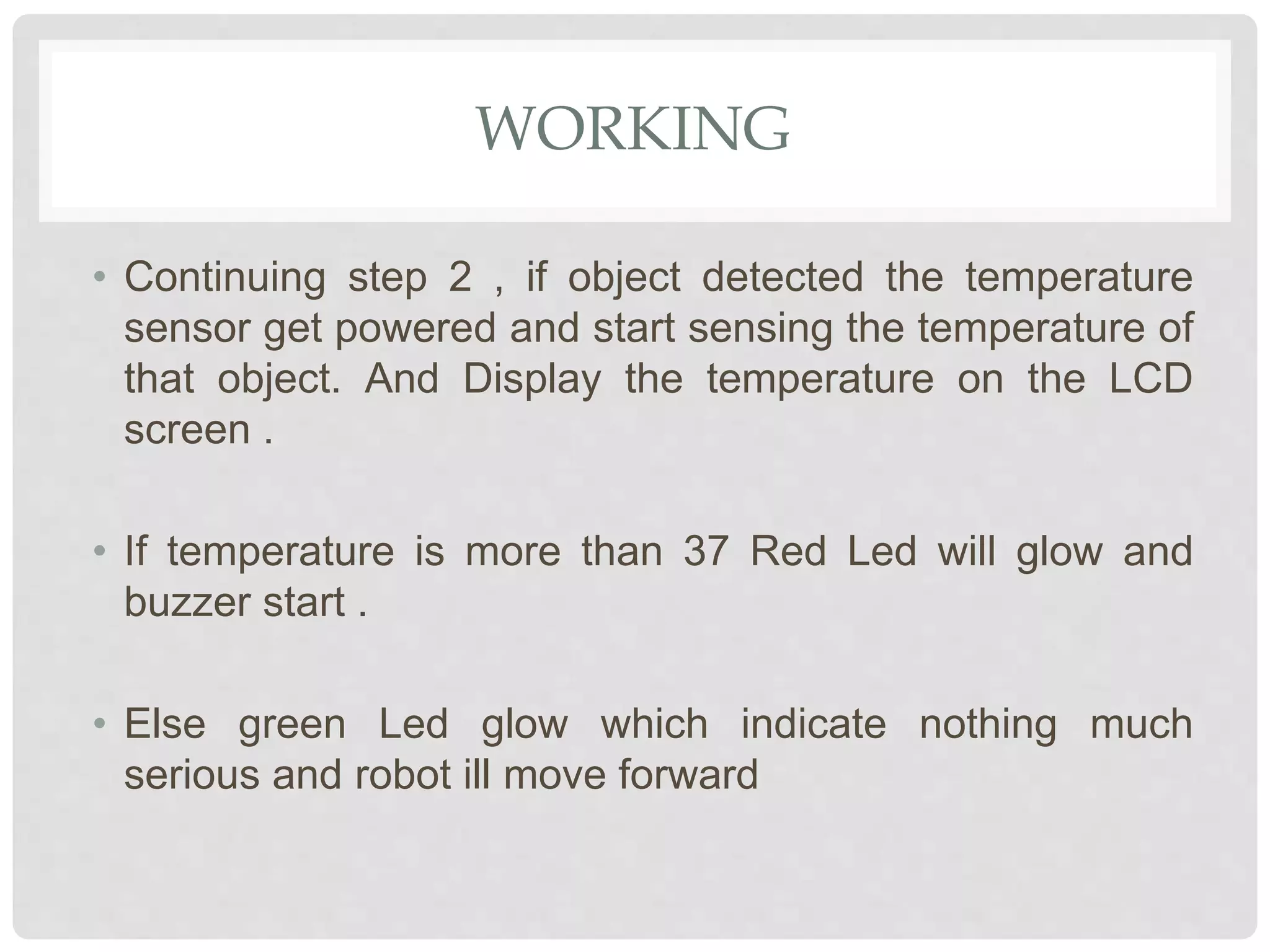 Temperature Sensing Robot Pptx Robotics Technology And Computing