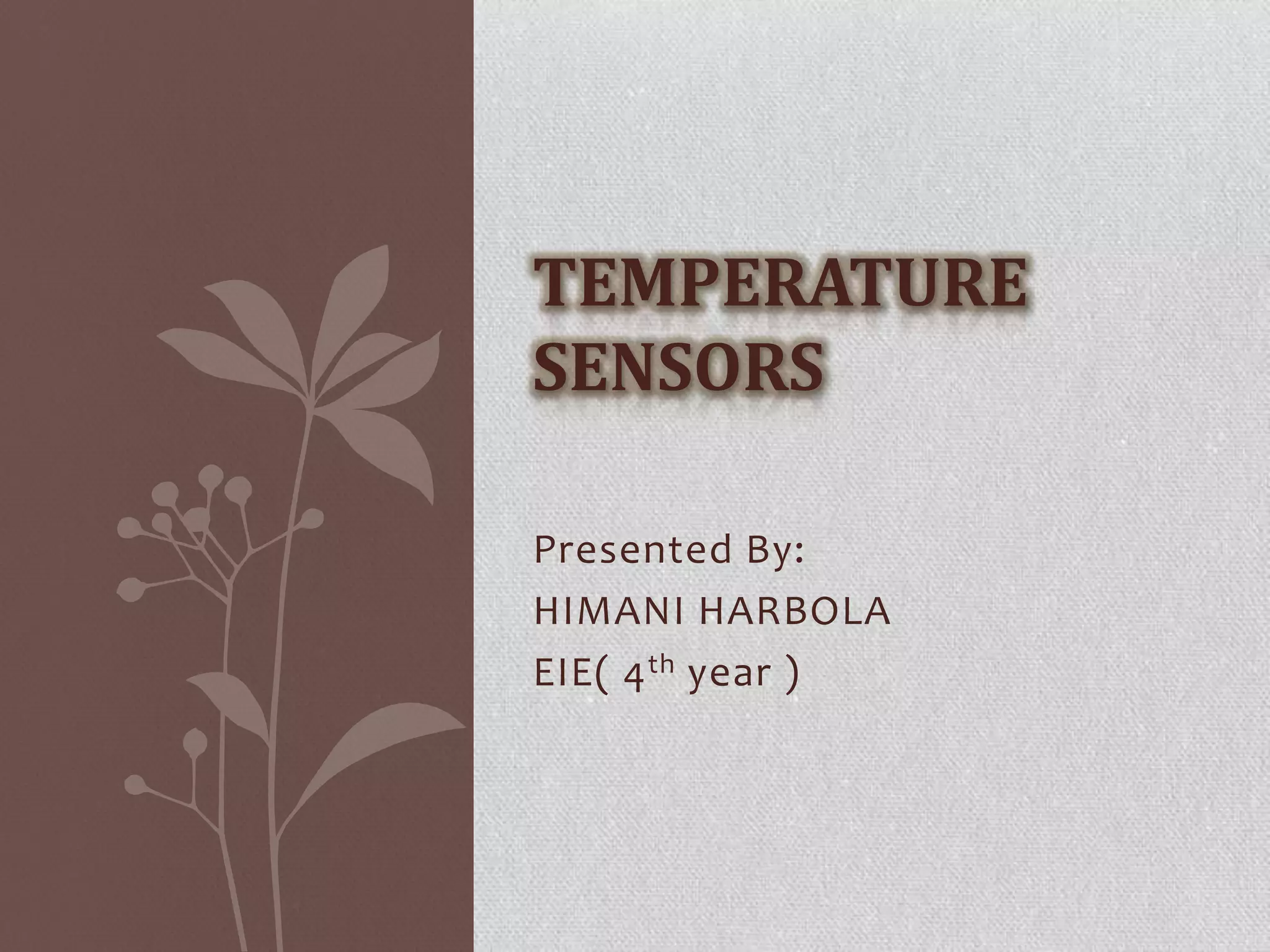 Temperature sensor | PPT
