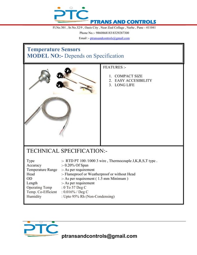 Temperature sensor | PDF