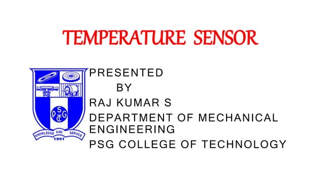 Temperature sensor | PPTX