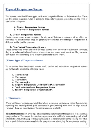 Temperature Sensors | PDF