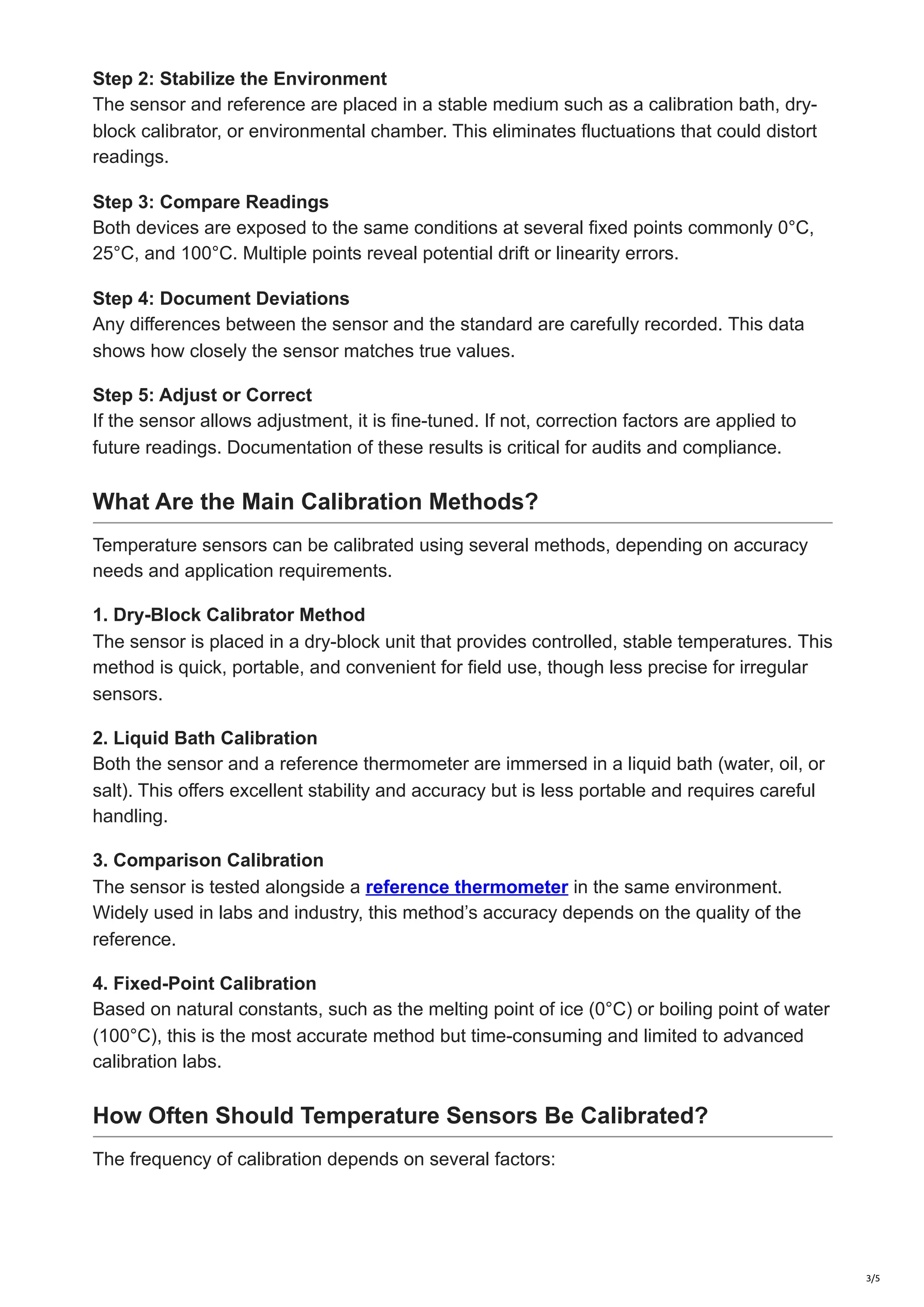 Temperature Sensor Calibration All You Need to Know | PDF