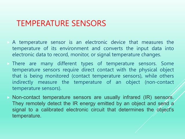 Temperature Sensors PPT by Dr. V. K Thute.pptx | Physics | Science