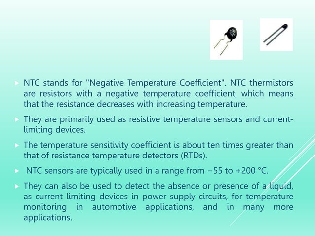 Temperature Sensors PPT by Dr. V. K Thute.pptx | Physics | Science
