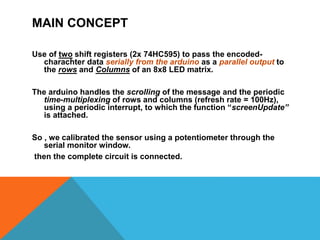 Temperature Sensor with LED matrix Display BY iRFAN QADOOS 9 | PPT