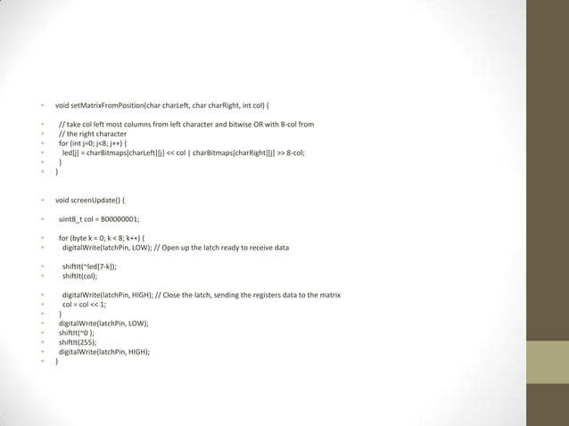 Temperature Sensor With A Led Matrix Display Arduino Controlled Ppt