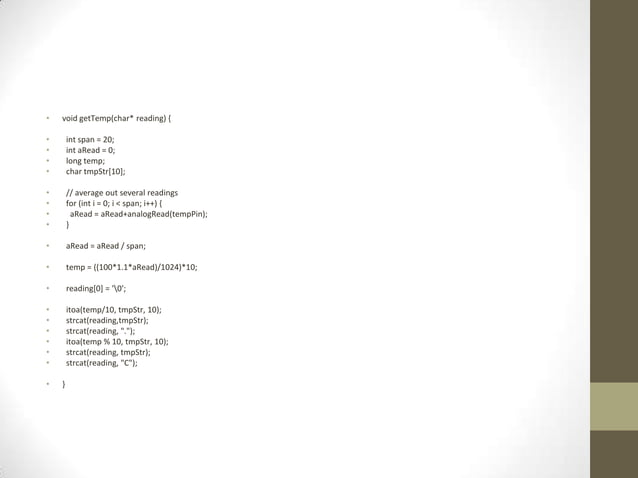 Temperature Sensor With A Led Matrix Display Arduino Controlled Ppt
