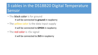 Temperature sensor with raspberry pi | PPTX