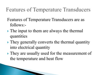 Temperature transduser ppt | PPTX