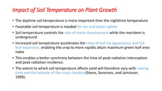 Temperature variation in soil and plant canopy architecture | PPTX