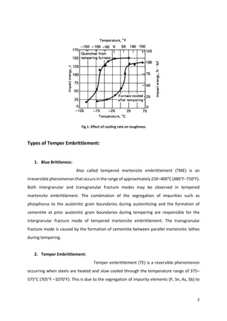 Temper embrittlement | PDF | Chemistry | Science