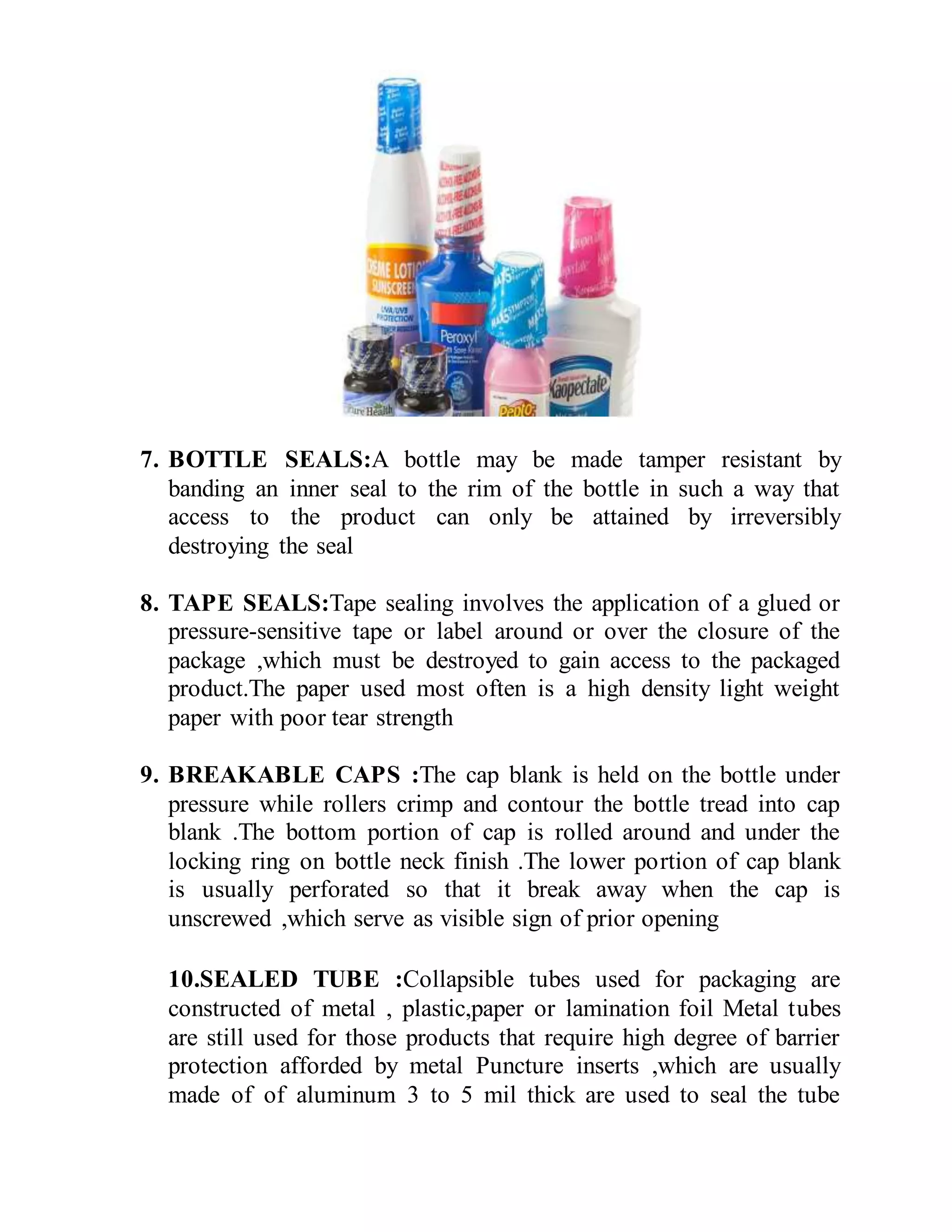 Temper proof packaging | DOCX