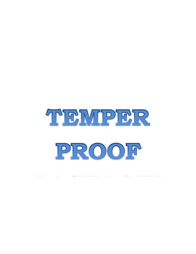 Temper proof packaging | DOCX