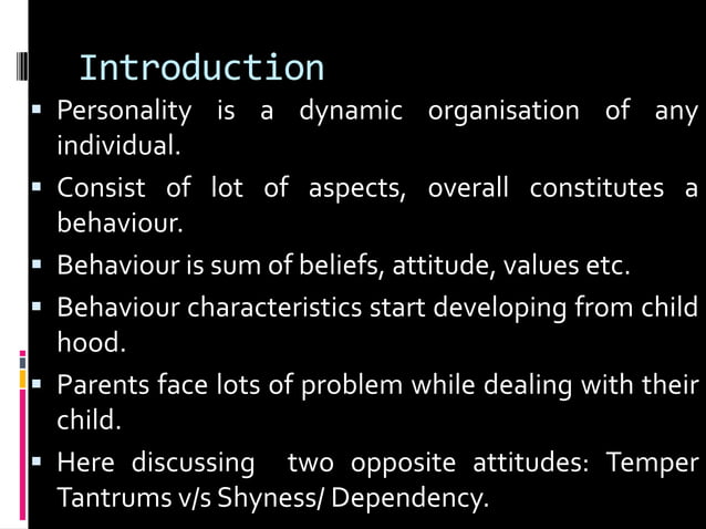 Temper tantrums vs shyness | PPT