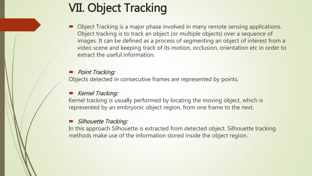 Object Detection And Tracking Pptx Cameras And Camcorders Consumer
