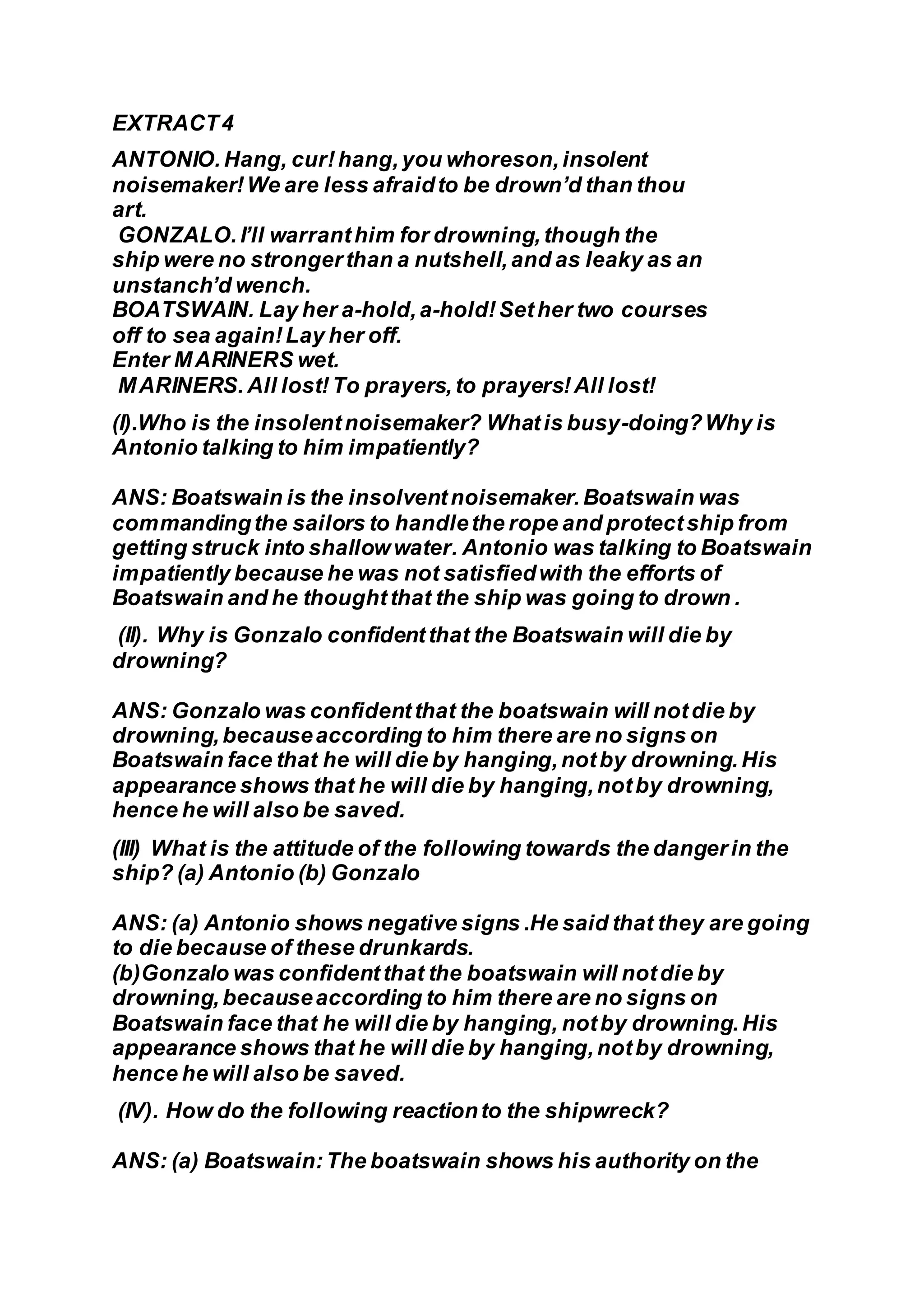 Tempest act i scene-1 | PDF