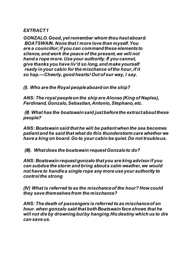 Tempest act i scene-1 | PDF