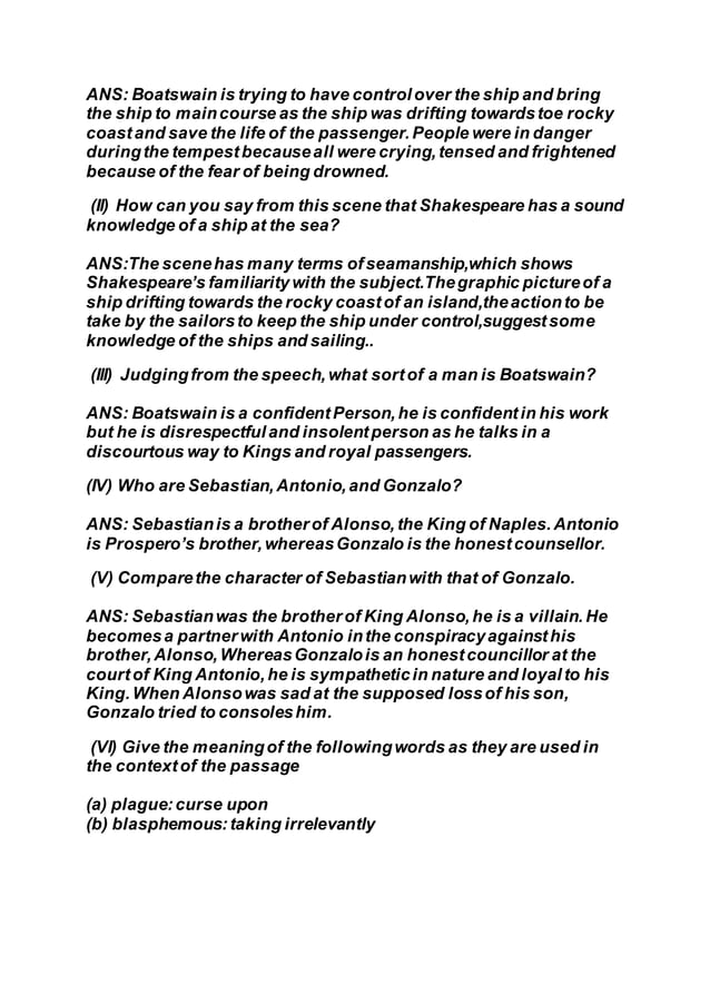 Tempest act i scene-1 | PDF