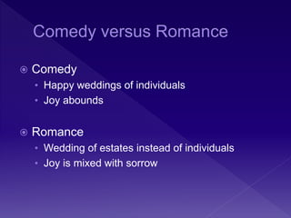 Tempest romance vs. comedy | PPTX