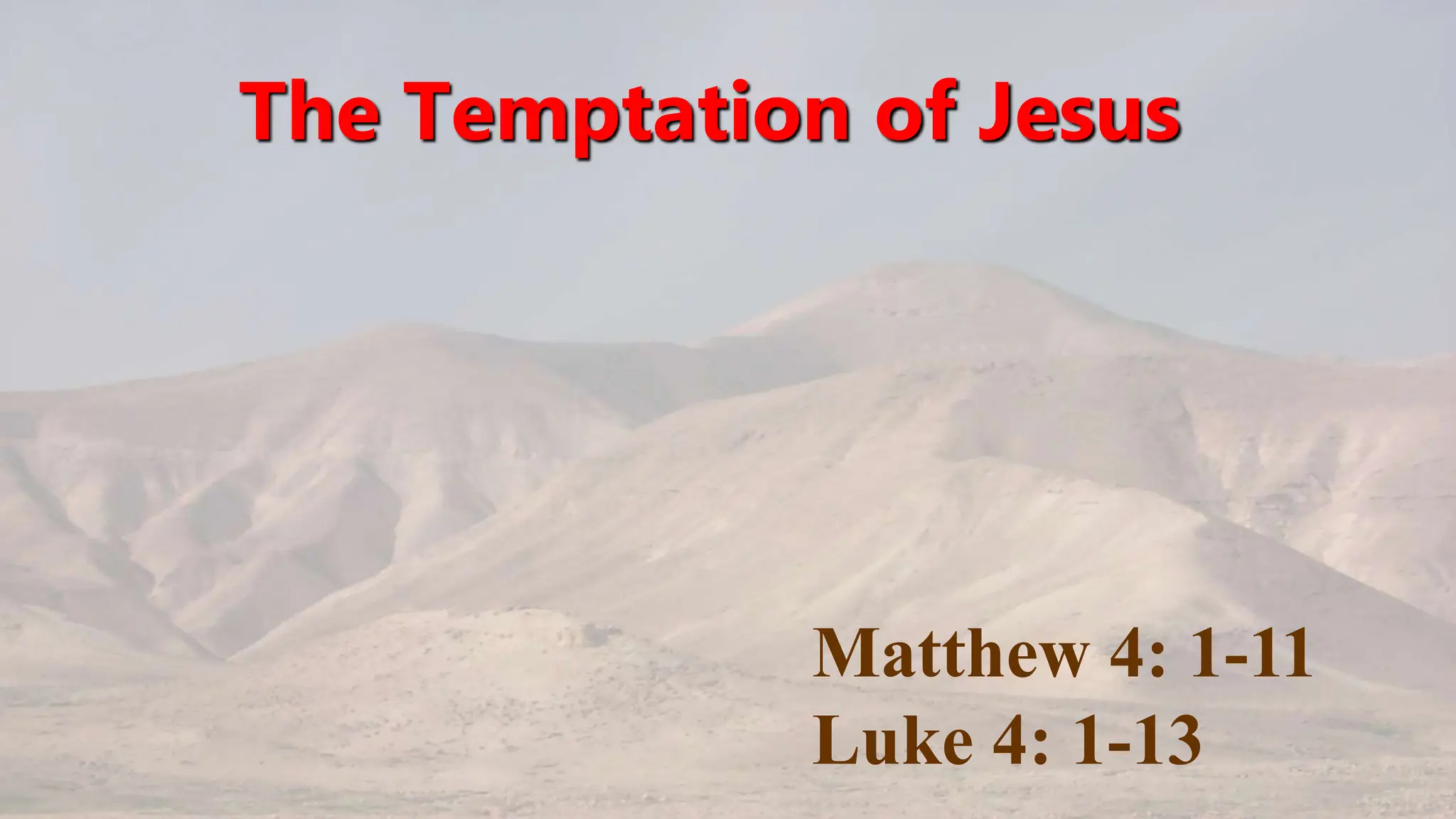 Temptation of Jesus in the Gospel Story! | PPT