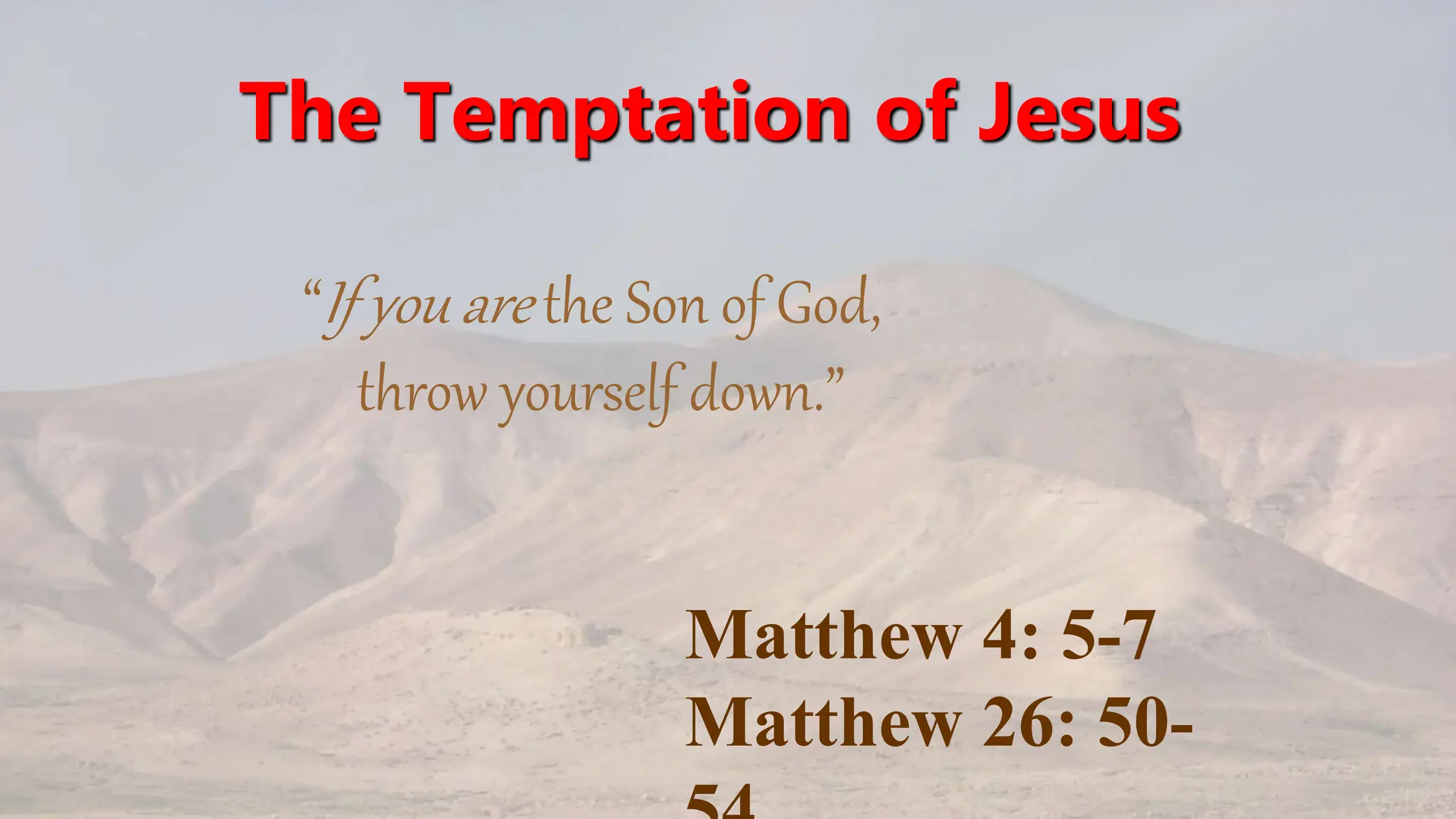Temptation of Jesus in the Gospel Story! | PPT