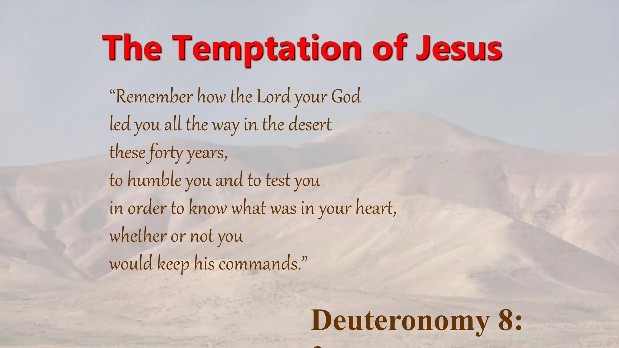 Temptation of Jesus in the Gospel Story! | PPT