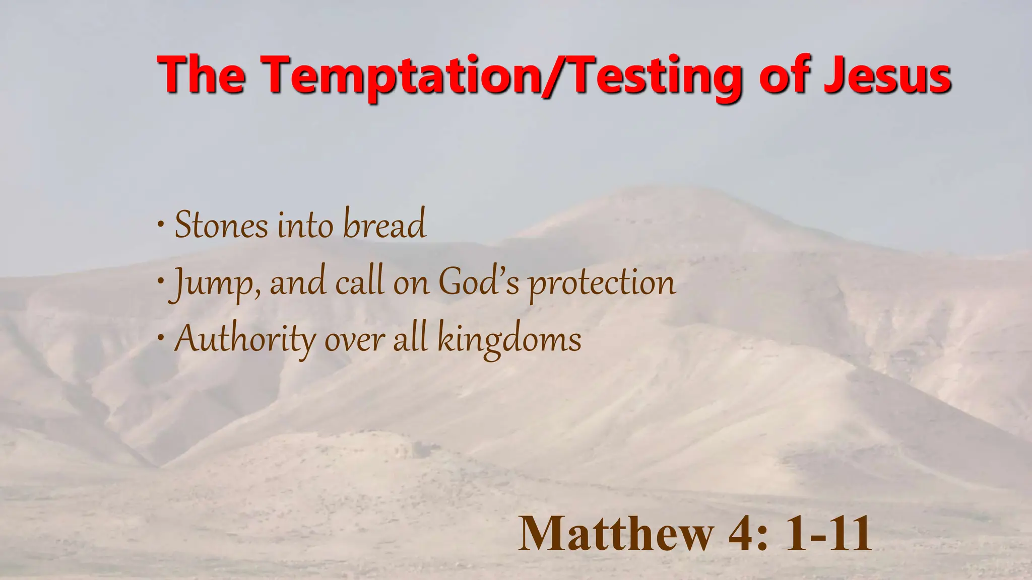 Temptation of Jesus in the Gospel Story! | PPT