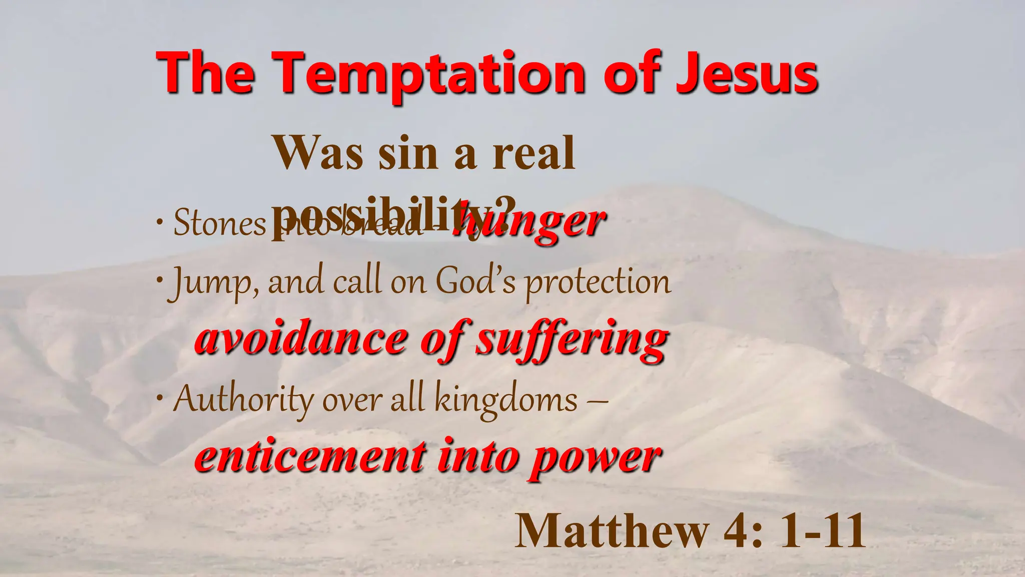 Temptation of Jesus in the Gospel Story! | PPT