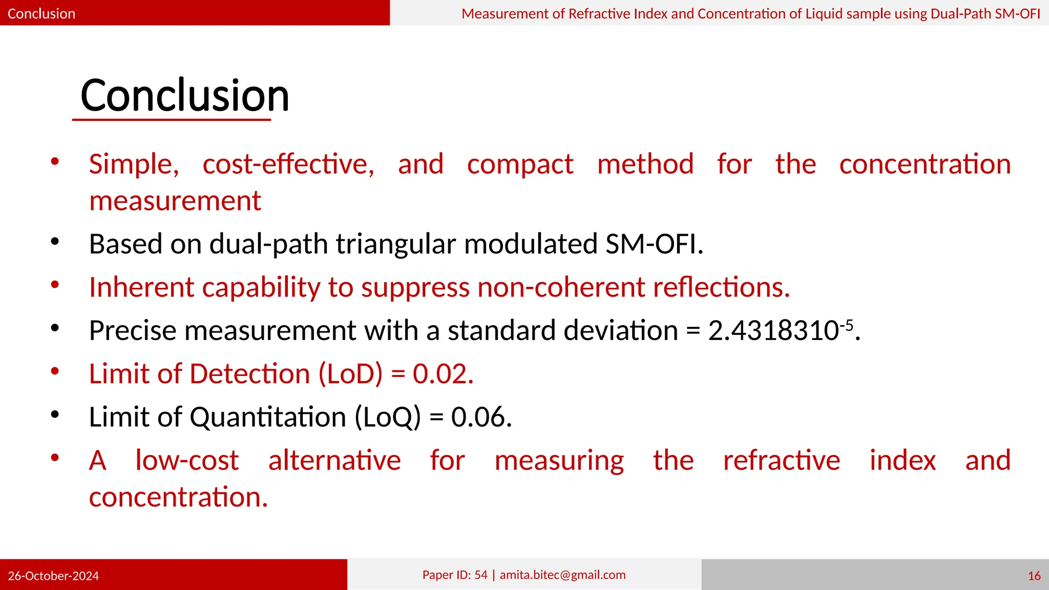 Measurement Of Refractive Index And Concentration Of Liquid Sample Ppt