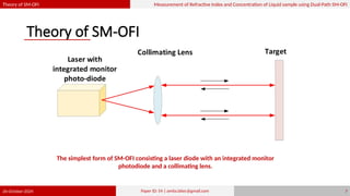 Measurement of refractive index and concentration of Liquid sample | PPT