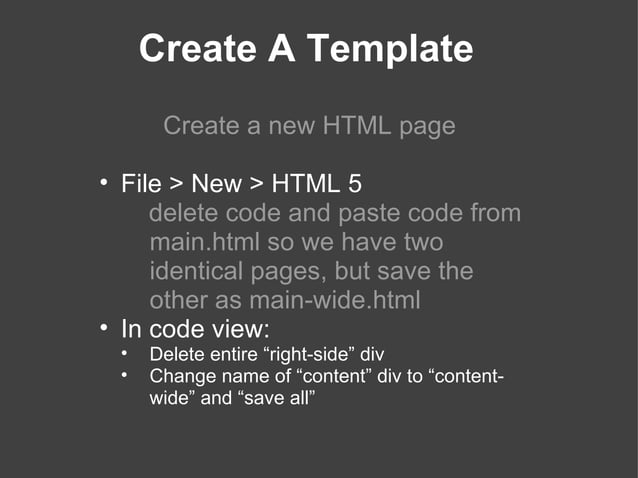 Dreamweaver Template | PPT | Web Design and HTML | Internet