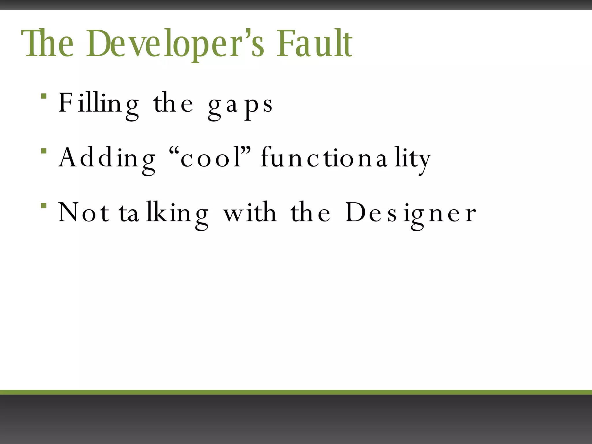 Developer Designer Divide | PPT