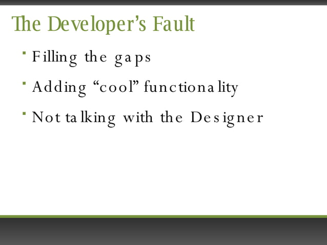 Developer Designer Divide | PPT