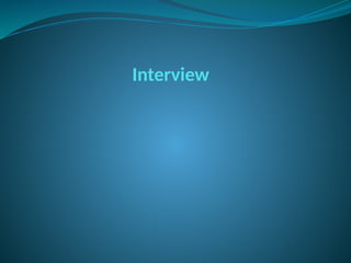 Template The Art And Techniques For A Successful Interview Pptx
