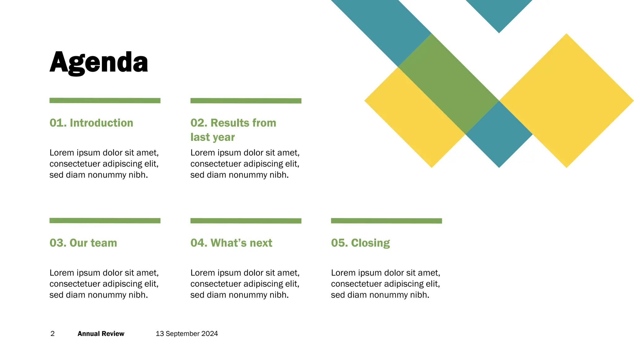 Annual Review Template Powerpoint Colourful | PPT