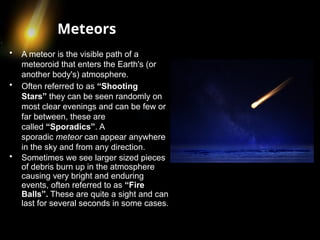 Meteors, Meteoroids and Meteorites Information | PPT