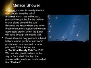 Meteors, Meteoroids and Meteorites Information | PPTX