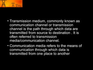 Transmission Media(Computer network and data communication) | PPT