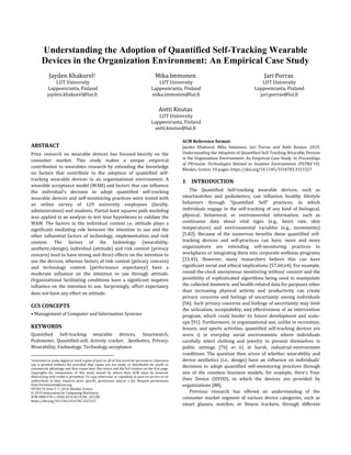 Template- 3. 2019 understanding the adoption of quantified self-tracking wearable | PDF