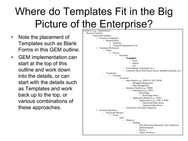 Template Approach To GEM 20020422 | PPT