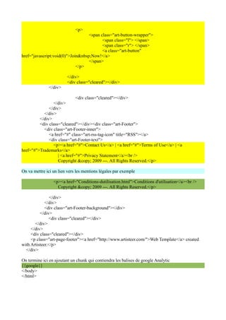 Template Artisteer Modx | PDF